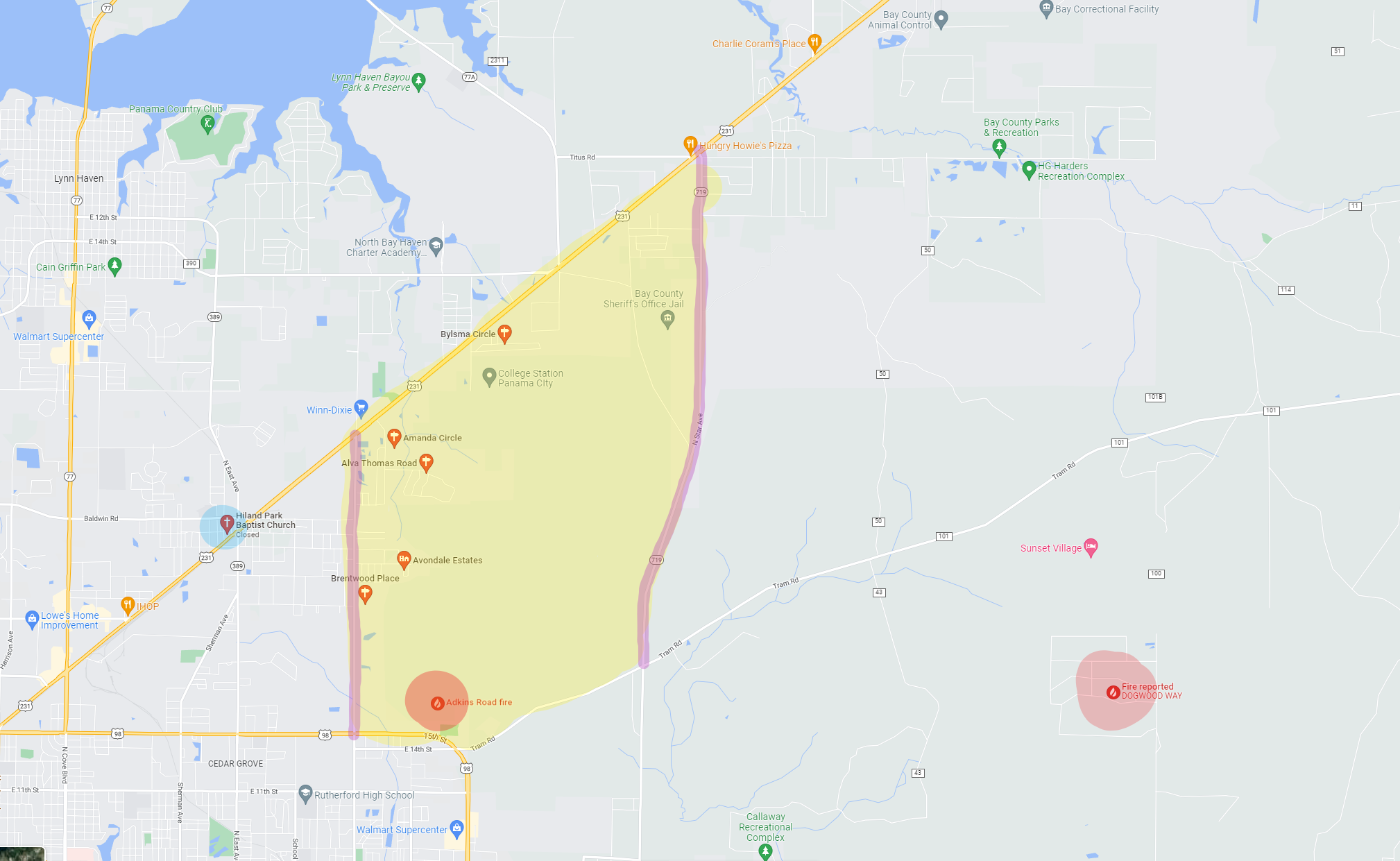 Evacuations Ordered Near Transmitter Road, Highway 231 & Star Ave Due ...